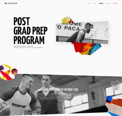 Post Grad Prep Program - Basketball Academy | Elementor Kit Library