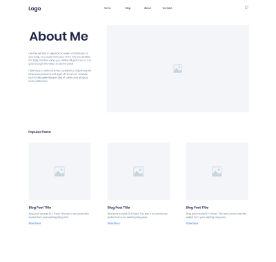 About - Blog Wireframe 1 (Flexbox) | Elementor Kit Library