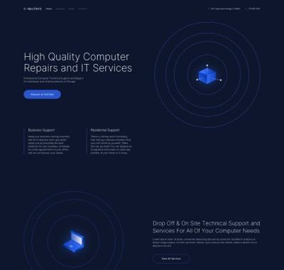 Home - Computer Technician (Flexbox) | Elementor Kit Library