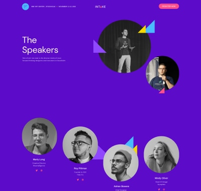 Speakers - Design Conference | Elementor Kit Library
