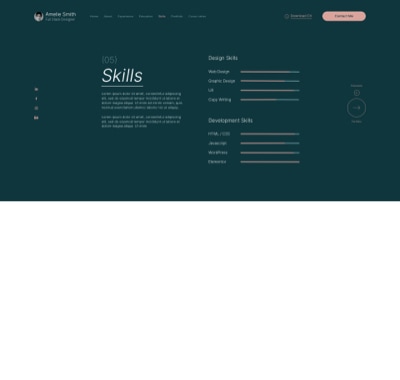 Skills - CV Portfolio (Flexbox) | Elementor Kit Library
