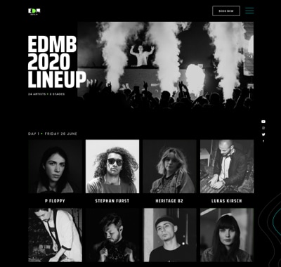 Line Up - Music Festival | Elementor Kit Library