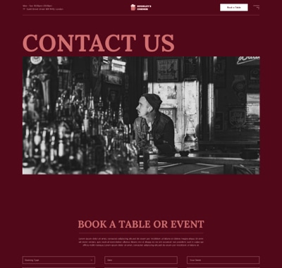 Booking - English Pub (Flexbox) | Elementor Kit Library