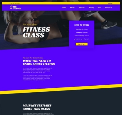 Fitness - Gym (Flexbox) | Elementor Kit Library