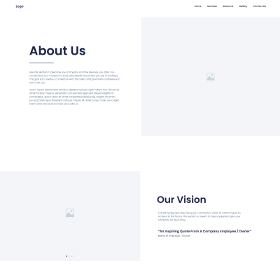About - Local Services Wireframe 3 (Flexbox) | Elementor Kit Library