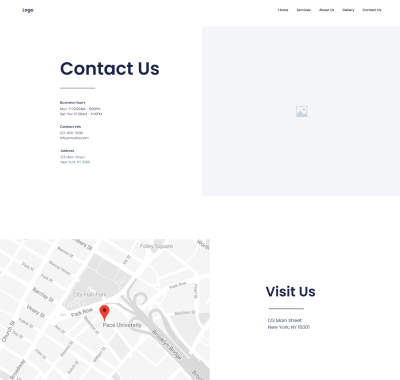 Contact Us - Local Services Wireframe 3 (Flexbox) | Elementor Kit Library