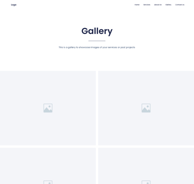 Gallery - Local Services Wireframe 3 (Flexbox) | Elementor Kit Library