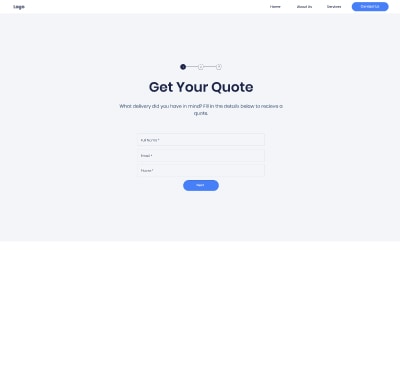 Get a Quote - Local Services Wireframe 4 (Flexbox) | Elementor Kit Library