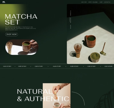 Home - Matcha Shop - One Page Shop | Elementor Kit Library