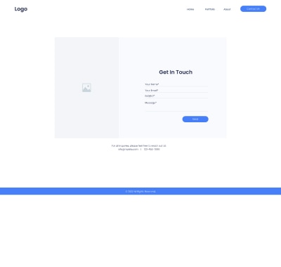 Contact - Portfolio Wireframe 1 (Flexbox) | Elementor Kit Library