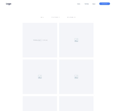 Portfolio - Portfolio Wireframe 1 (Flexbox) | Elementor Kit Library