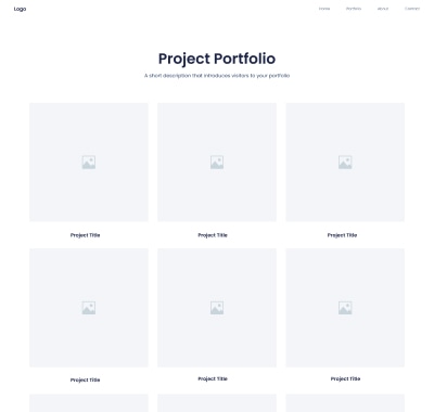 Portfolio - Portfolio Wireframe 2 (Flexbox) | Elementor Kit Library
