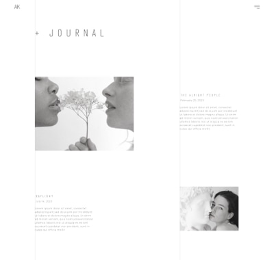 Journal - Portrait Photography | Elementor Kit Library