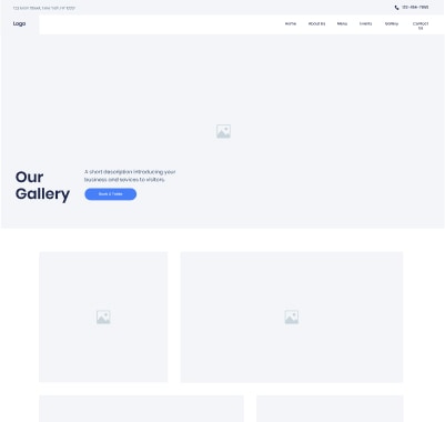 Gallery - Restaurant Wireframe 1 (flexbox) | Elementor Kit Library